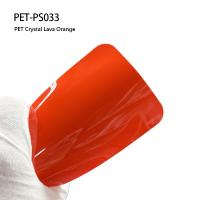 China PET Crystal Lava Orange Vinyl Car Wrap Car PPF Film Body Sticker for sale