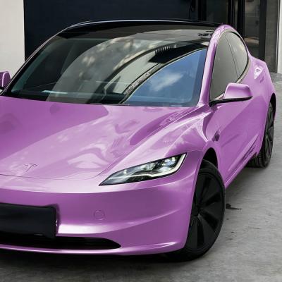 China Chrome Metal Magenta TPU Pink Full Car Wrap Vinyl PPF Matte vehicle Wrap Film for sale