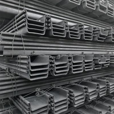 China Interlocking Permanent U/Z Type Steel Sheet Pile High Structural Bearing Capacity For Cutoff Wall for sale
