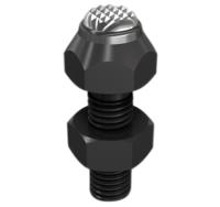 China Swiveling Jack Screw Adjustable Form Flattened Ball Locknut Fixture Parts HRC 28 for sale