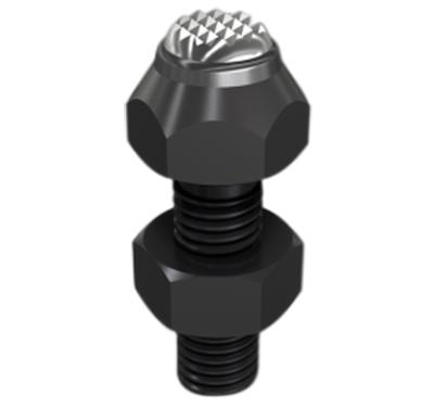 China Swiveling Jack Screw Adjustable Form Flattened Ball Locknut Fixture Parts HRC 28 for sale