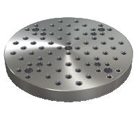 China Round Grey Cast Iron Baseplates Grid Holes Modular Clamping Plates For Milling for sale