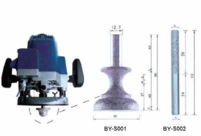 China Wet milling Vacuum Brazed Diamond Blade Milling Cutter R12 12.7MM for sale