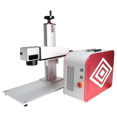 China 20 Watt Portable Fiber Laser Marking Machine For Steel Aluminum  Brass Red And Blue for sale
