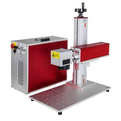 China Mini Portable Fiber Laser Marking Machine Pigon Ring Outside Inside D50 Rotary for sale