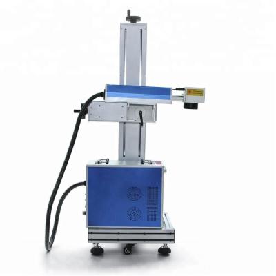 China Flying Fiber Laser Marking Machine / Pipe PVC Sheet Handheld Laser Marker for sale