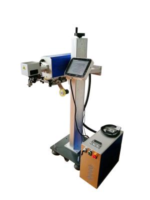 China Online Flying Fiber Laser Marking Machine For PE PVC Pipes for sale