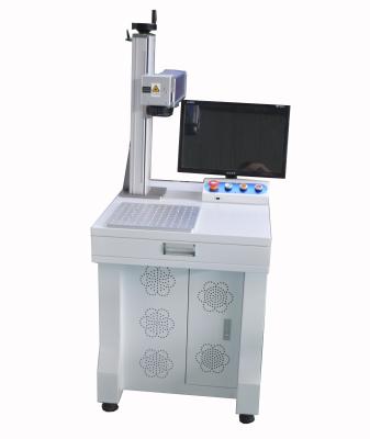 China White CNC Laser Engraving Machine / Metal Label Desktop Laser Marker for sale