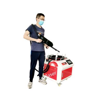 China Handheld Fiber Laser Cleaning Machine For Rust Removal With 100W Raycus for sale