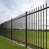 China Galvanized 6x8 Security Steel Garden Fence Modern Zinc Steel Picket Fence for sale