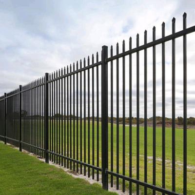 China Galvanized 6x8 Security Steel Garden Fence Modern Zinc Steel Picket Fence for sale