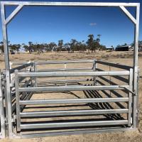 China 30X60mm Oval Rail Tube Durable Sheep And Goat Panels Metal Farm Fencing for sale