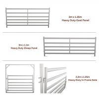 China 30X60mm Oval Rail Tube Durable Sheep And Goat Panels Metal Farm Fencing for sale
