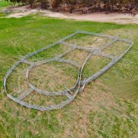 China 30X60mm Oval Rail Tube Durable Sheep And Goat Panels Metal Farm Fencing for sale