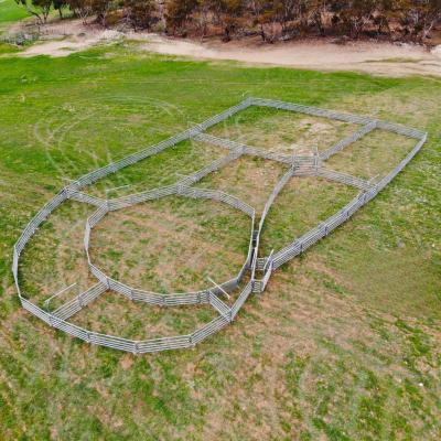 China 30X60mm Oval Rail Tube Durable Sheep And Goat Panels Metal Farm Fencing for sale