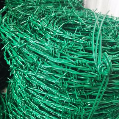 China PVC Coated Barbed Wire Farm Affordable Wire Mesh Fence For Preserve Prison for sale