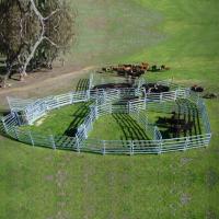 China Galvanized Metal Corral Fencing For Cattle Horses Easily Assembled Round Pen Fencing for sale