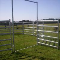 China 1.8m Livestock Farm Yard Fence Panels Galvanized Steel 6 Rail Horse Corral Fencing for sale