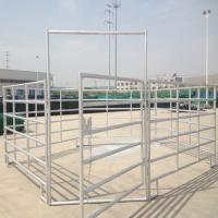 China Galvanized Steel Horse Fence For Livestock Round Tube Metal Corral Fencing for sale