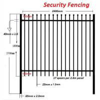 China Decorative Picket Panels Black Wrought Iron Garden Fence For Home Farm Security Pool for sale