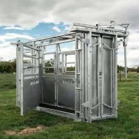 China Heat treated Cattle Crushes 2005mmH*3005mmL*850mmW Neck Retaining Clamp Livestock Markets for sale