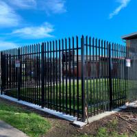 China 1.8x2.4m 2.1x2.4m 2.4x2.4m Steel Fence Posts Boundary Wall Anti Rust Metal Fence for sale