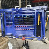China Blue Cattle Crush With Scales Farm Equipment For Cattle for sale