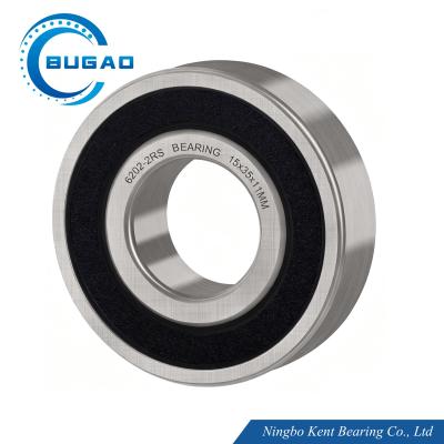 China 6202-RS Deep Groove Ball Bearing, GCr15 Steel P6 Precision Z3V3 Low Noise Waterproof Bearing for Car Wash Equipment for sale