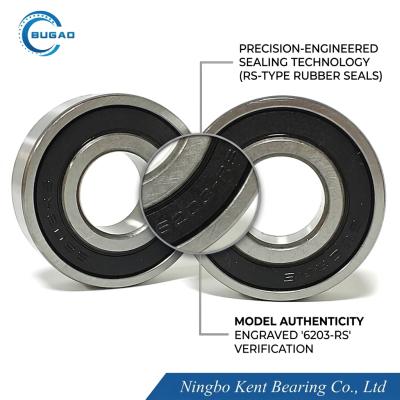 China 6203-RS Deep Groove Ball Bearing P6 Precision Z3V3 Low Noise Waterproof Bearing for Automotive Alternators for sale