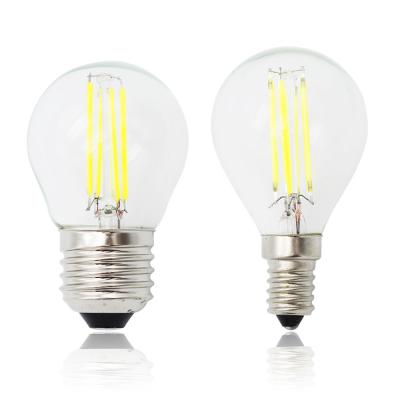 China Eco No Mercury 400LM 2W E12 OD45 LED Filament Bulb Globe for sale