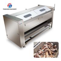 China 380KG Stainless steel roller cleaning machine, ginger, taro, lotus root, cleaning and peeling machine for sale