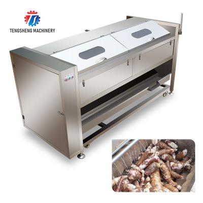 China 380KG Stainless steel roller cleaning machine, ginger, taro, lotus root, cleaning and peeling machine for sale