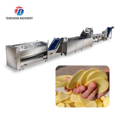 China Roller brush bubble washing selection and cutting production line Fruit Vegetable FOOD processing production Machine for sale