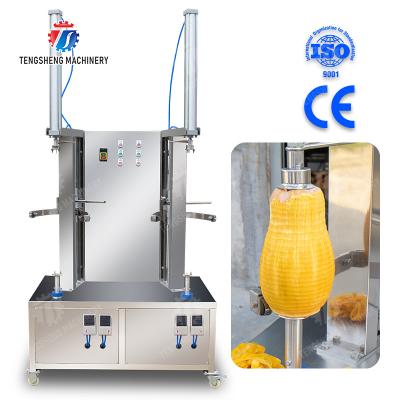 China papaya chieh-qua pumpkin wax gourd pineapple Vegetable Vertical double cutter peeling machine processing production for sale