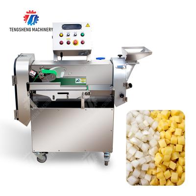 China Double-head vegetable cutting machine conveyor belt can be removed Ginger Potato Carrot radish Taro Sweet potato Yam corn Saiko persimmon Leafy vegetables Cutting for sale