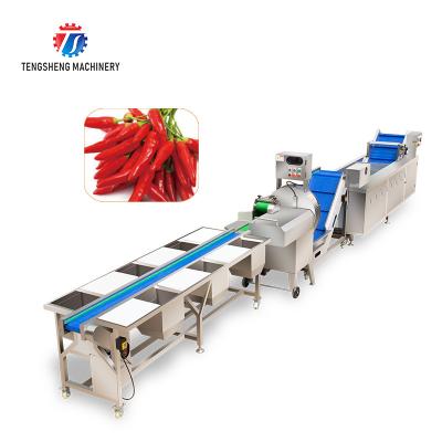China Automatic Vegetable And Fruit Production Line Selection Cutting And Washing Machine for sale