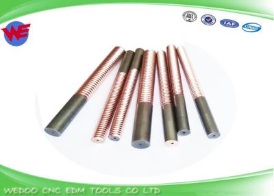 China Custom Length EDM Threading Electrodes M6 Copper With 1 Mm Dia Hole for sale