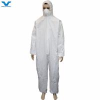 China Cat 3 Type 5/6 Disposable Suit Waterproof and Hooded Coveralls for Safety Protection for sale