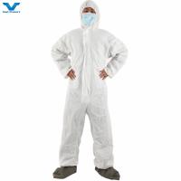 China Cat 3 Type 5/6 Disposable Suit Waterproof and Hooded Coveralls for Safety Protection for sale