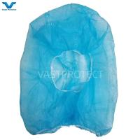 China Class I Medical Disposable Nonwoven Hood For Protective Food Processing In White Blue for sale