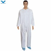 China EN1149 EN1073 Certificate Direct Microporous White Disposable Coveralls With Collar for sale