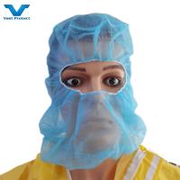 China Customized Logo Non Woven Disposable PP Ninja Space Astronaut Balaclava Hood Head Cover for sale