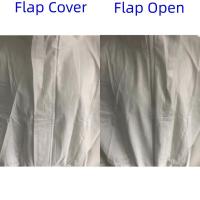 China Breathable Anti Static EN1073 White Disposable Micro Film Suit For Solid Particulates for sale