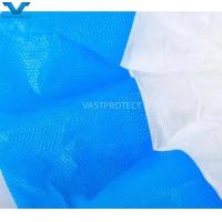 China 17 X 40cm Customized Blue PP CPE Anti Slip Disposable Shoe Cover For Food Processing for sale