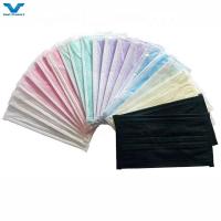 China EN14683 Type IIR 10 Pcs/Bag 50 Pcs/Box Class II 3 Ply Blue Black Disposable Face Mask for sale