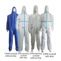 China CE Type 5 6 Nonwoven Coveralls Disposable OEM Protective Suit Blue White Orange for sale