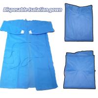 China Comfortable Waterproof SMS Fabric Isolation Gown With Knitted Cuffs EN1149 Standard for sale