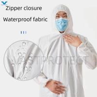 China Anti Static Tyvek 400 Coveralls Type 5 6 Microporous Safety PPE Disposable Coverall for sale