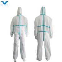 China CE Type 5 6 Approved Disposable Protective Coveralls Nonwoven Suit Customized Service for sale
