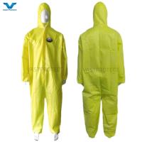 China CAT III Standard Orange SMS Microporous Disposable Coverall for Protective Clothing for sale